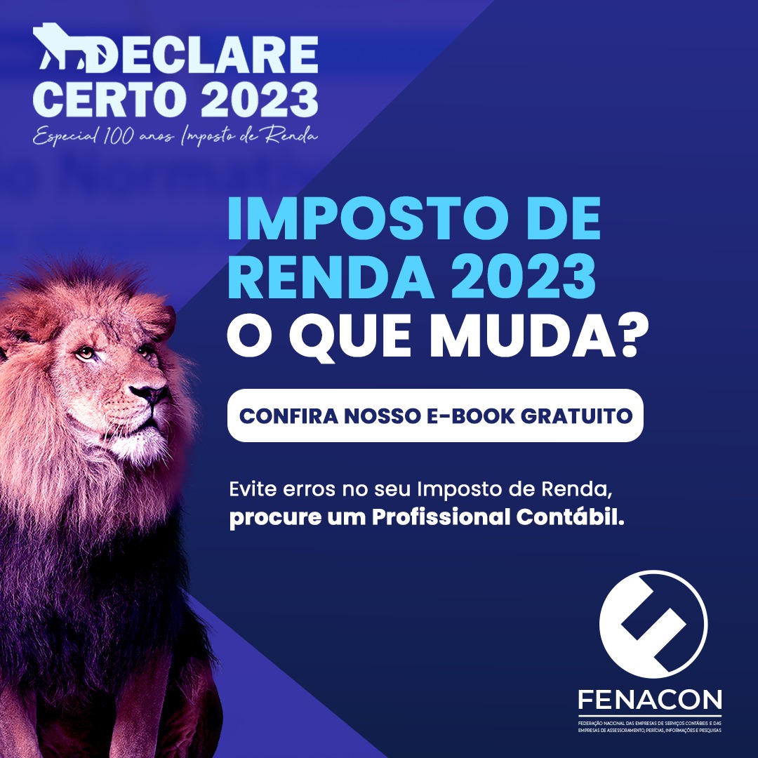 Declare Certo 2023 – eBook gratuito aborda novidades do IRPF 2023 – Sistema FENACON